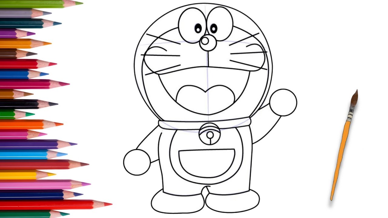 Doraemon drawing || how to draw doraemon || cartoon drawing painting ...