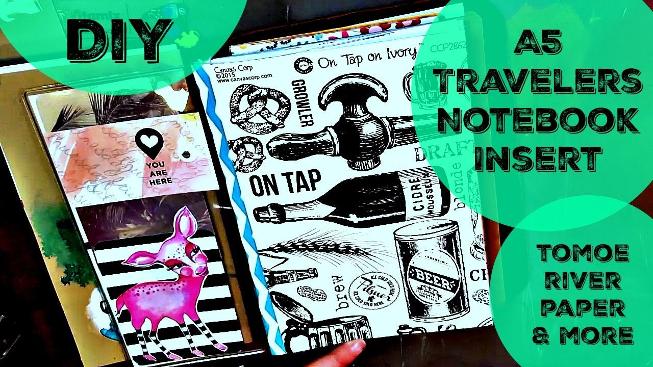 DIY: A5 Travelers Notebook Insert: Tomoe River Paper & More - YouTube