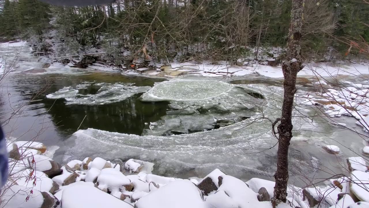 Ice Disk(s) And Ice Dams, Freezing Rivers 2021 - YouTube