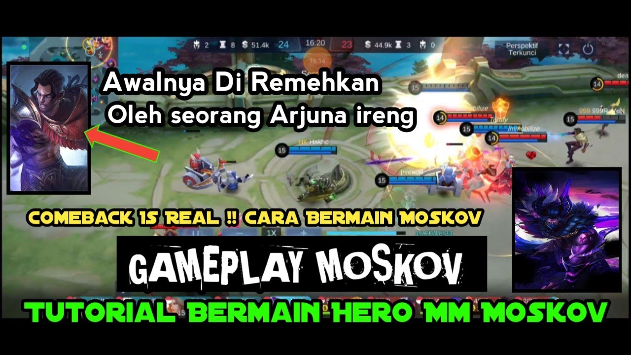 CARA BERMAIN HERO MOSKOV 2023 ! TUTORIAL BERMAIN MOSKOV ! COMBO MOSKOV - YouTube