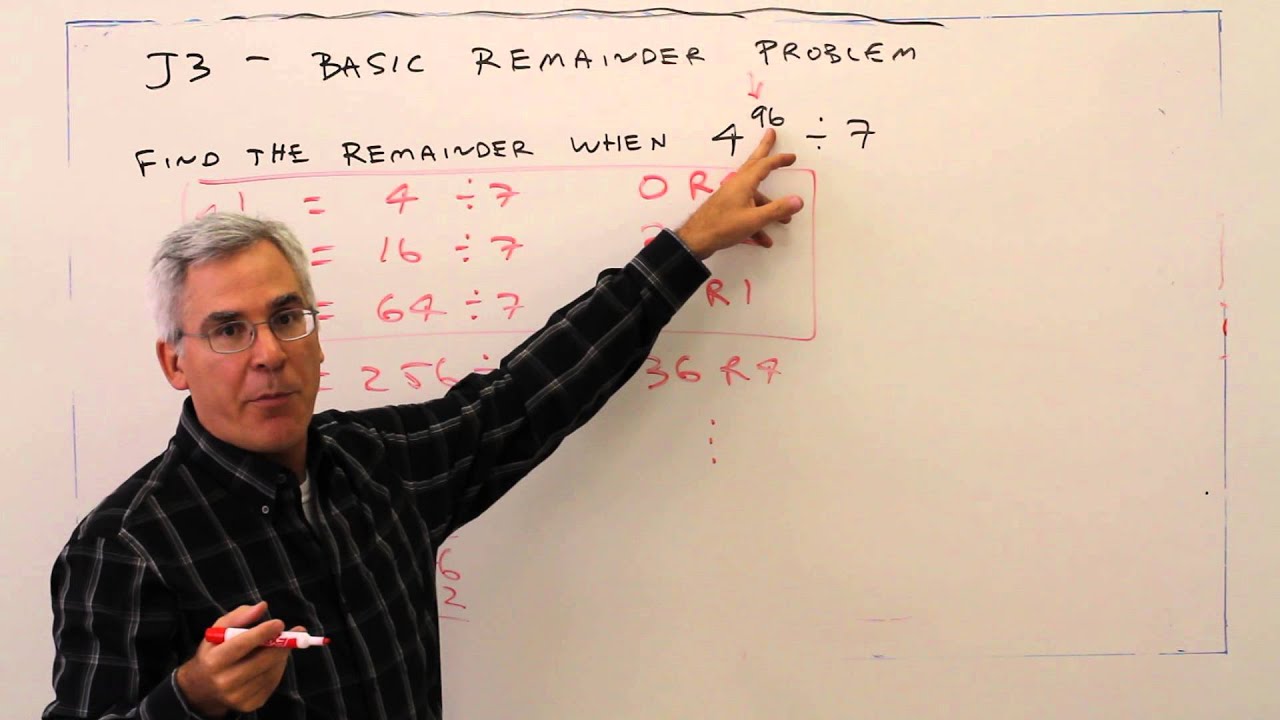 J3--Basic Remainder Problem - YouTube