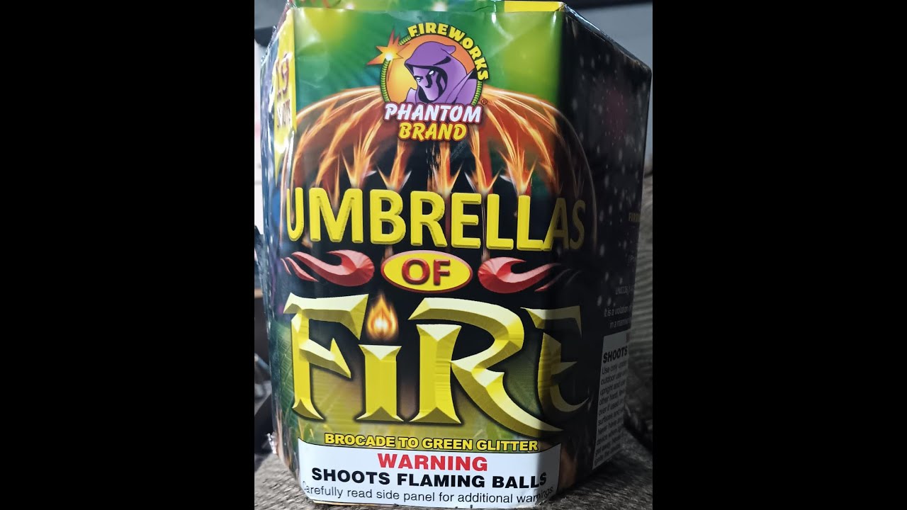 UMBRELLAS OF FIRE BY (PHANTOM BRAND FIREWORKS) 19 SHOT 200 GRAM - YouTube