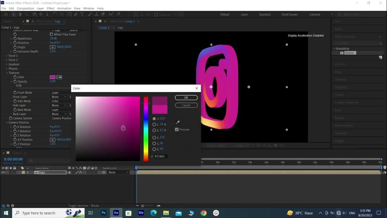 3D Logo Animation in After Effects | No Plugins | 3D Intro Tutorial 2023 #aftereffects - YouTube