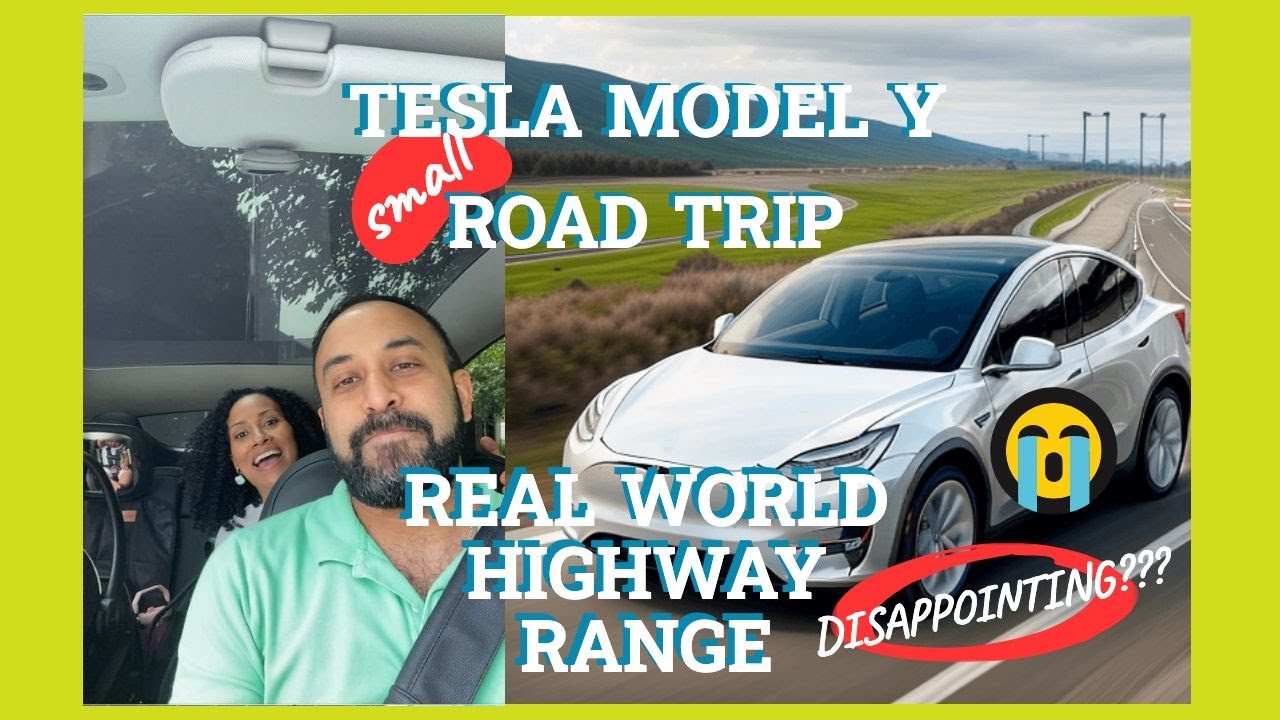 Tesla Model Y Small Road Trip with DISAPPOINTING Real World Range - YouTube