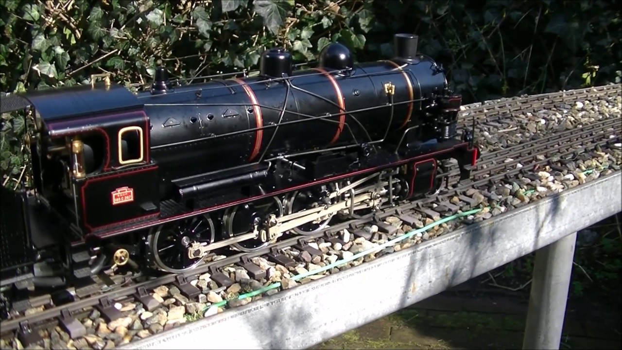 First testrun of ASTER live steam SNCF 140C Gauge 1 - YouTube