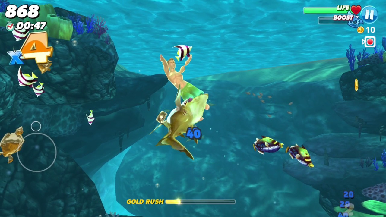 Hungry shark world part 2 - YouTube