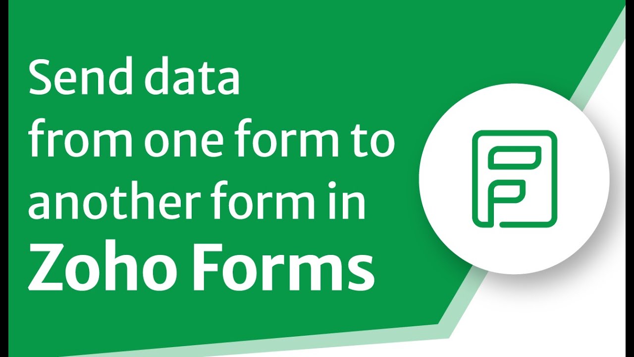 How to send data from one form to another form in Zoho Forms - YouTube