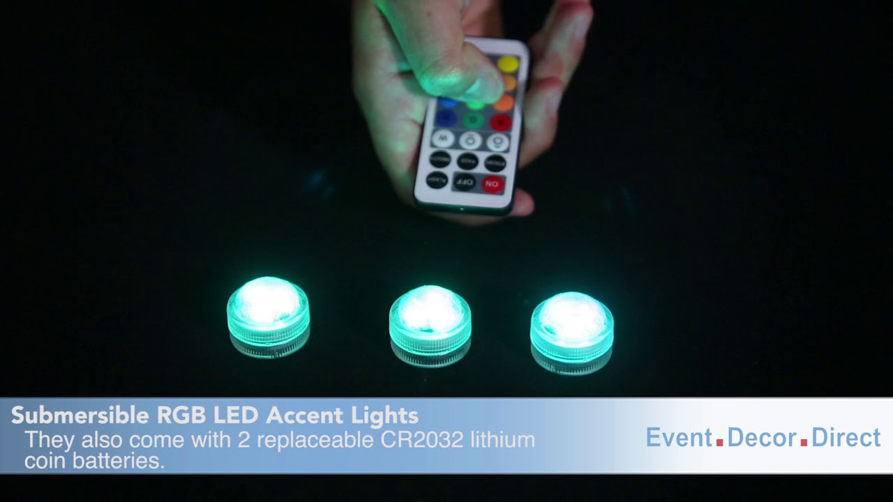 SUBMERSIBLE - RGB - LED ACCENT LIGHTS W/ ON-OFF SWITCH - YouTube