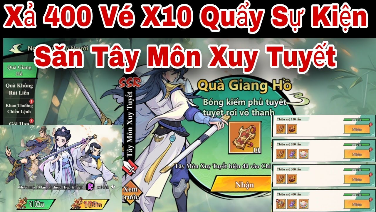 Võ Lâm Đại Minh Tinh | Xả 680 Vé X10 Săn Tướng Tây Môn Xuy Tuyết | ttđp ...