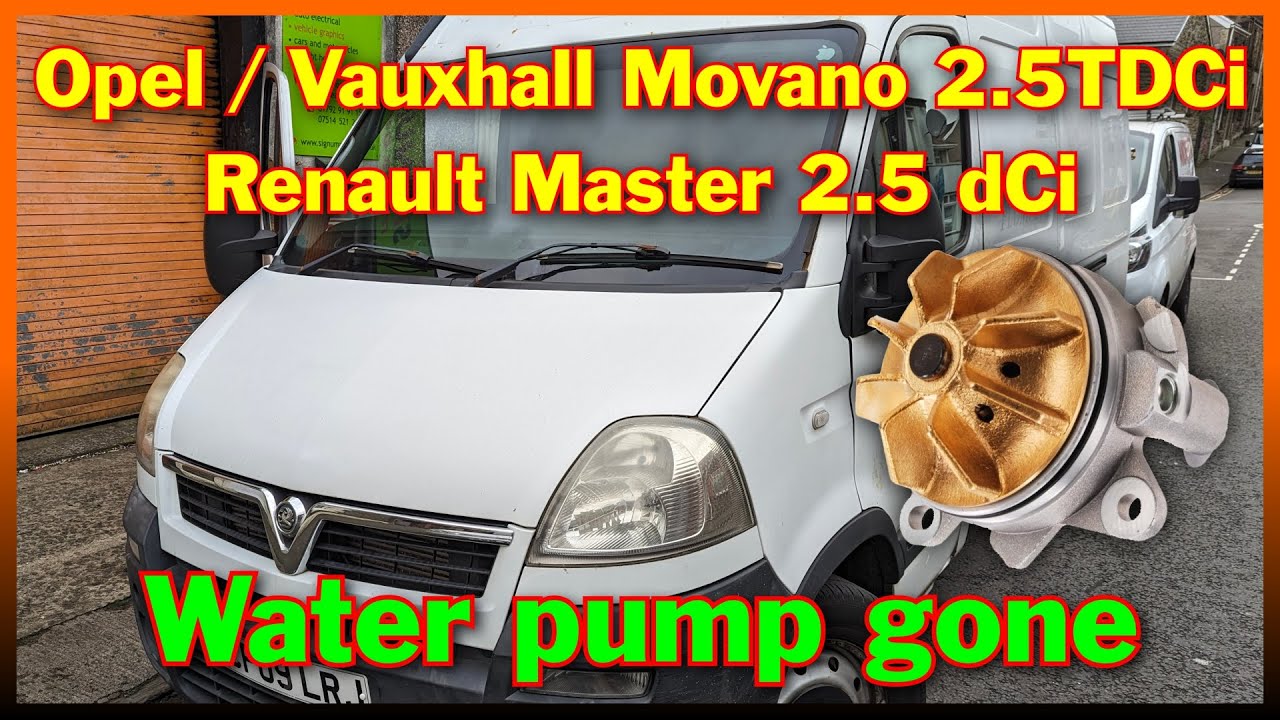 Opel Movano / Renault Master 2.5 diesel - water pump replacement - YouTube