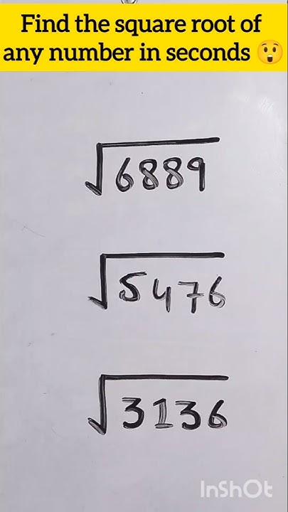 Find the square root of any number in seconds 😲/square root trick 🤯#maths #mathtricks #shortfeed ...