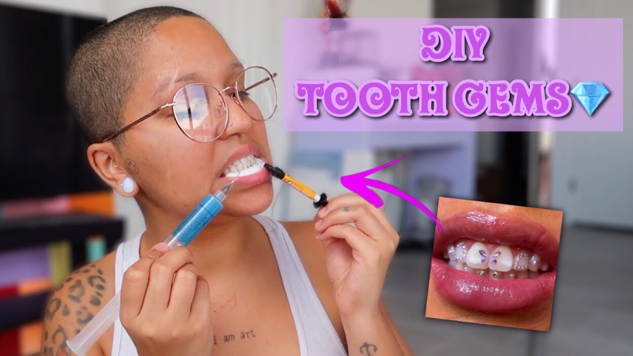 DIY TOOTH GEMS AT HOME | Step by step tutorial (NO nail glue) - YouTube