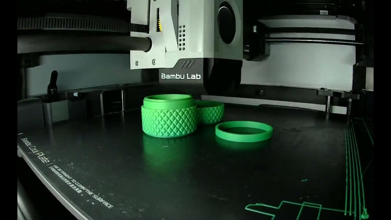 Bambu Labs X1 Carbon Timelapse green knurled container - YouTube