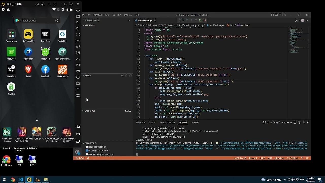 🔯 Python Adb Thao Tác Nhập Test Từ Bàn Phím Và File Vào Devices Youtube