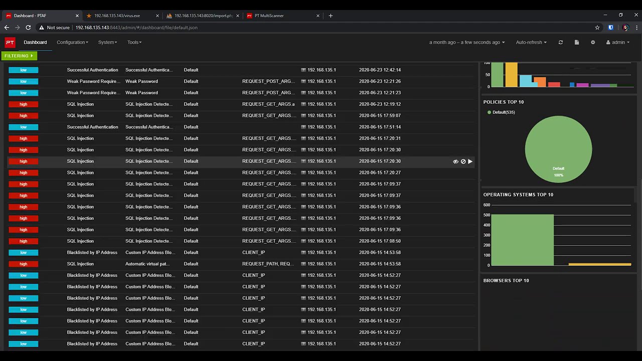PT Application Firewall. 7c Интеграция PT Multiscanner. - YouTube