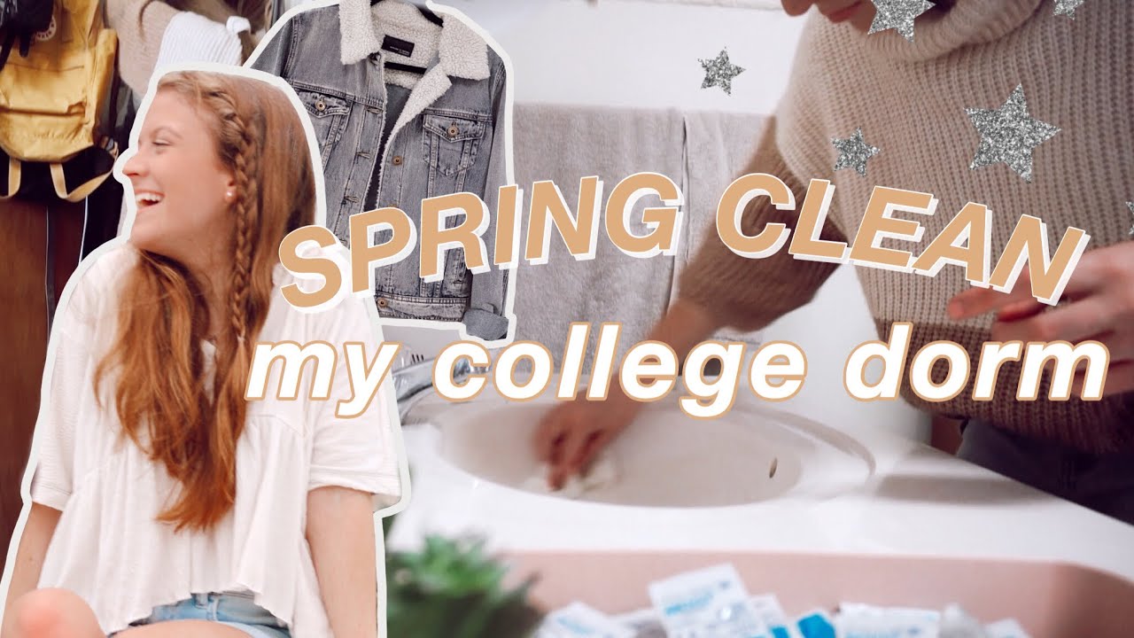 SPRING CLEAN MY DORM WITH ME ll cleaning out/ selling my clothes, deep ...
