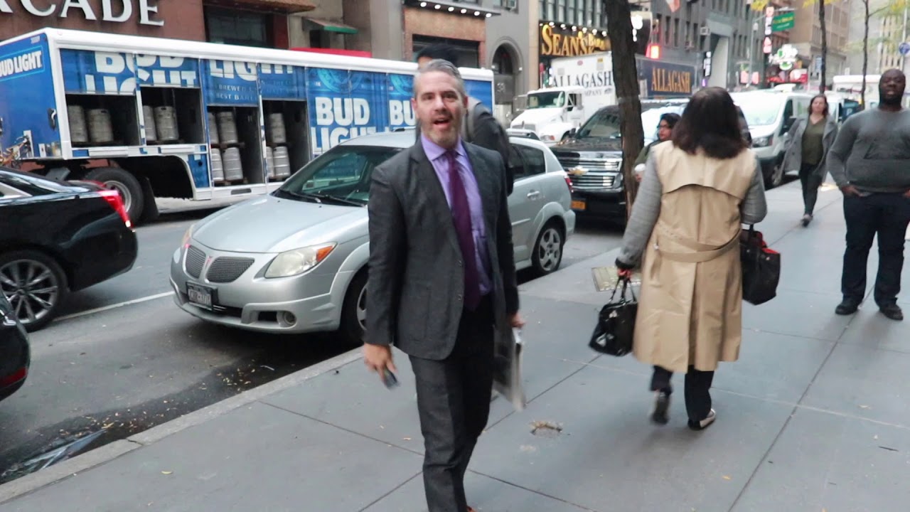 Andy Cohen poses for photos in NYC - YouTube