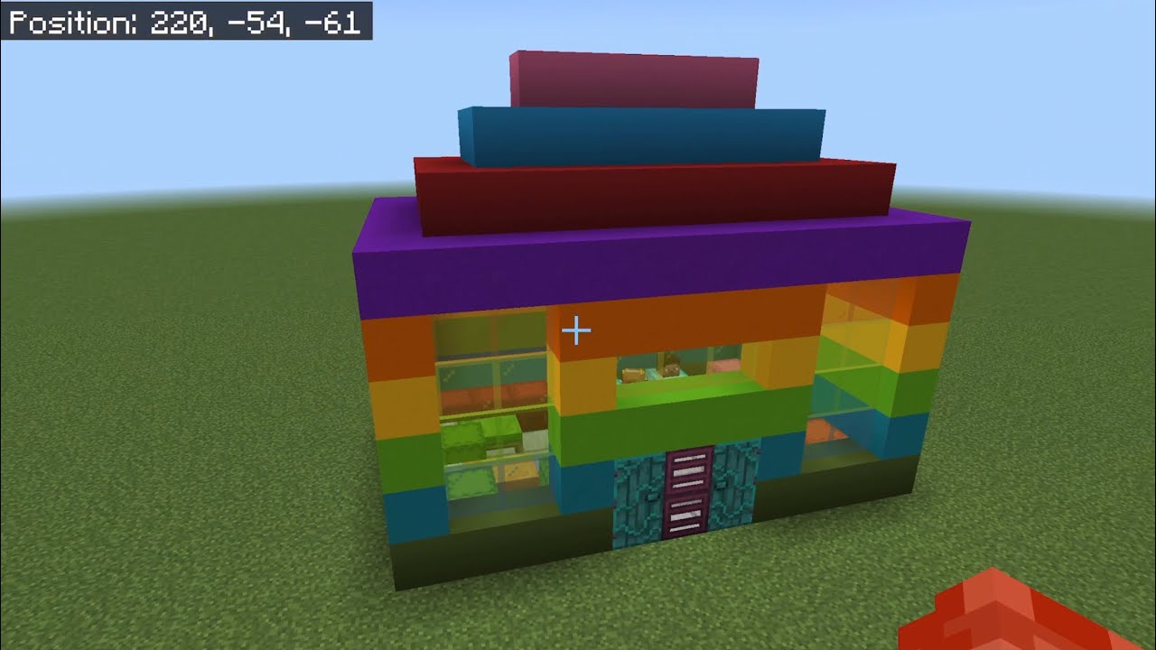 How to build a Colourful House in Minecraft - YouTube