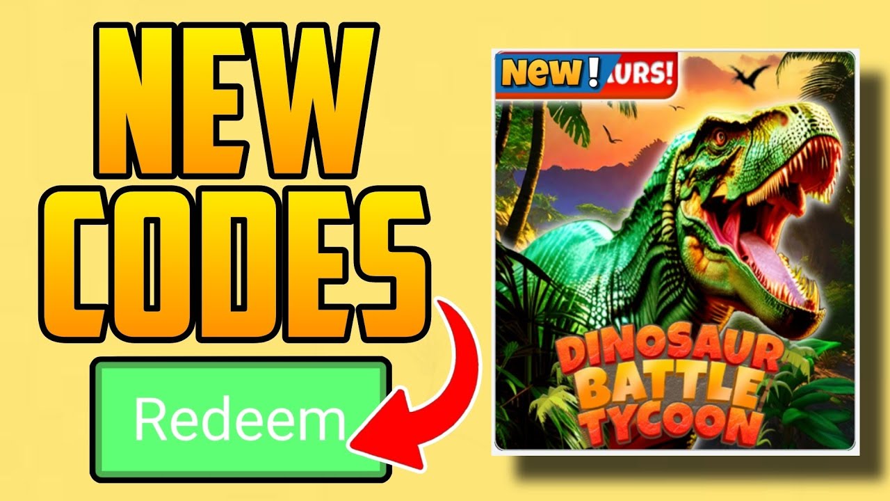 NEW UPDATE CODES IN THE DINOSAUR BATTLE TYCOON ! (MARCH 2024) - YouTube