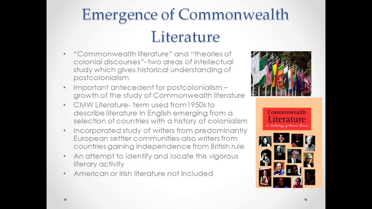 Class 5:Background to Postcolonialism-Commonwealth studies- MA English ...