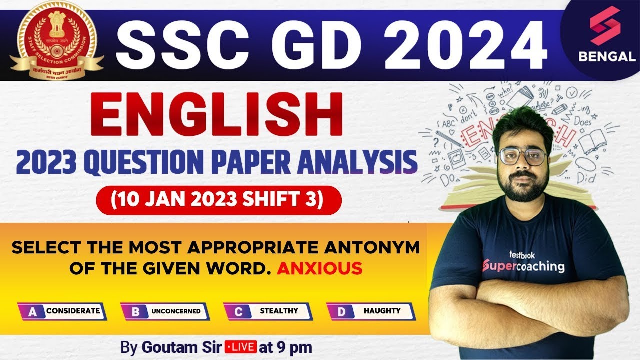 SSC GD | English | SSC GD 2023 English Question Paper Analysis By ...