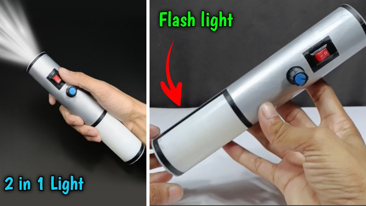DIY Rechargeable Torch I Dual Function 2-in-1 Flashlight I DIY ...