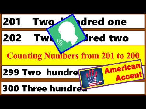 Counting Numbers from 201 to 300 (with spelling) in English - YouTube