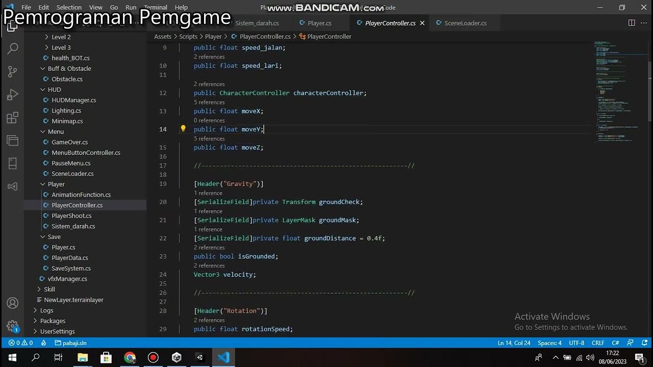 Praktikum Pemrograman Game Pertemuan 3 - YouTube
