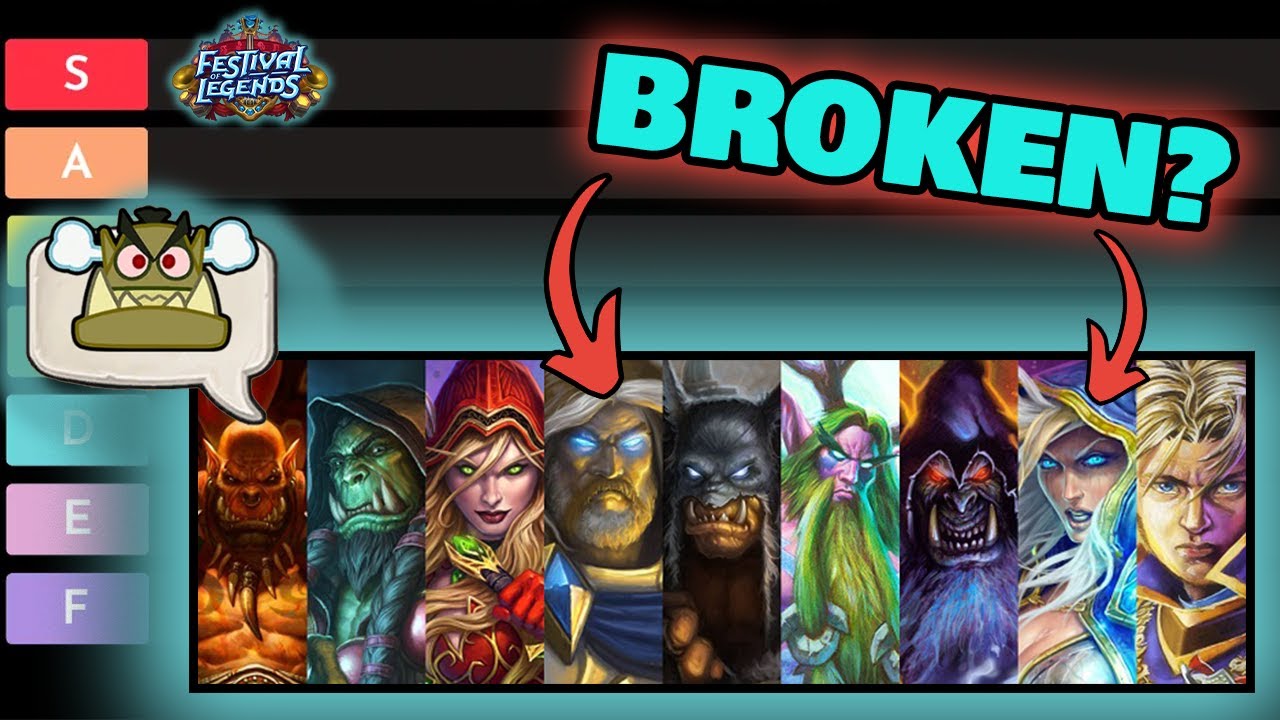 Ranking EVERY Hearthstone Class for Festival of Legends! - YouTube