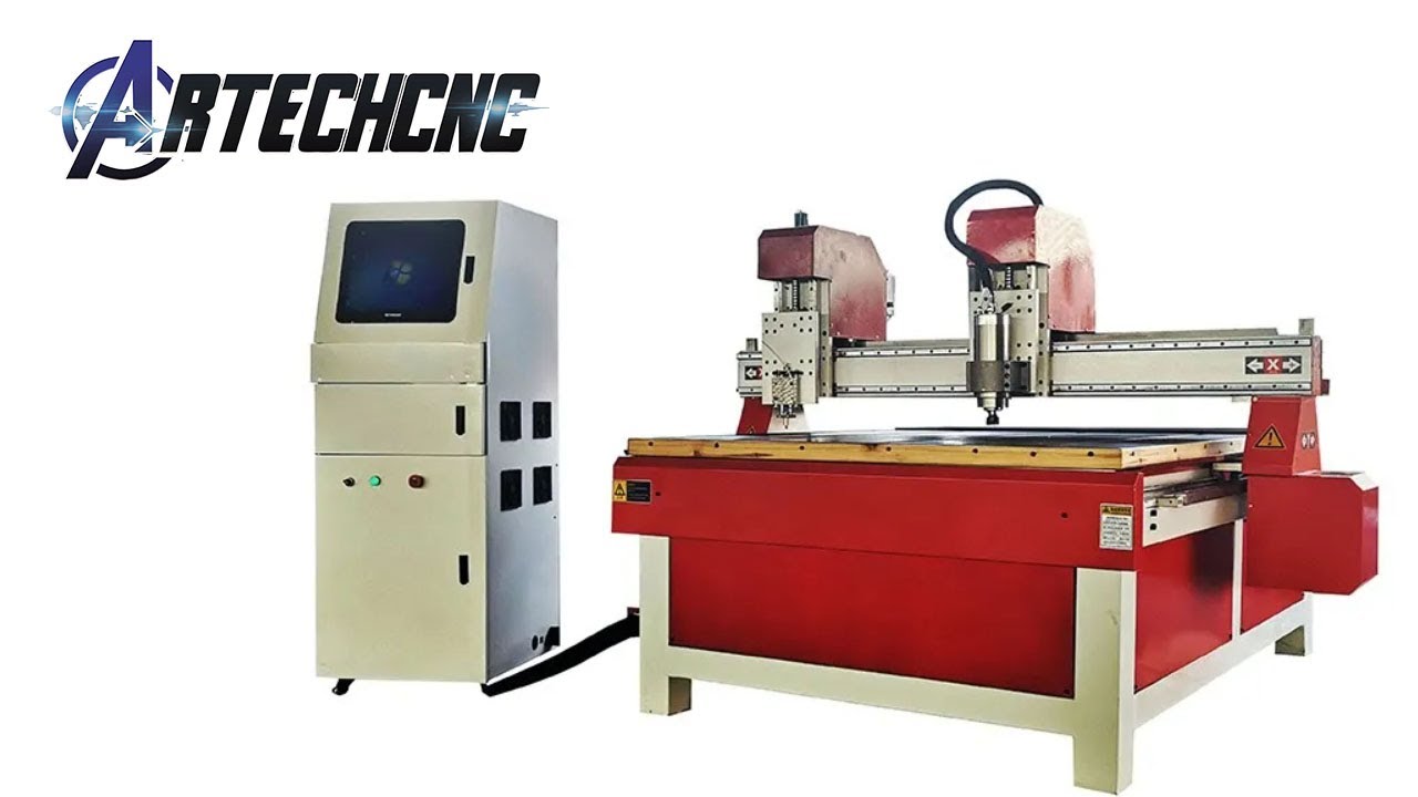 ART-1313G Glass CNC Cutting Machine With Router Spindle - YouTube
