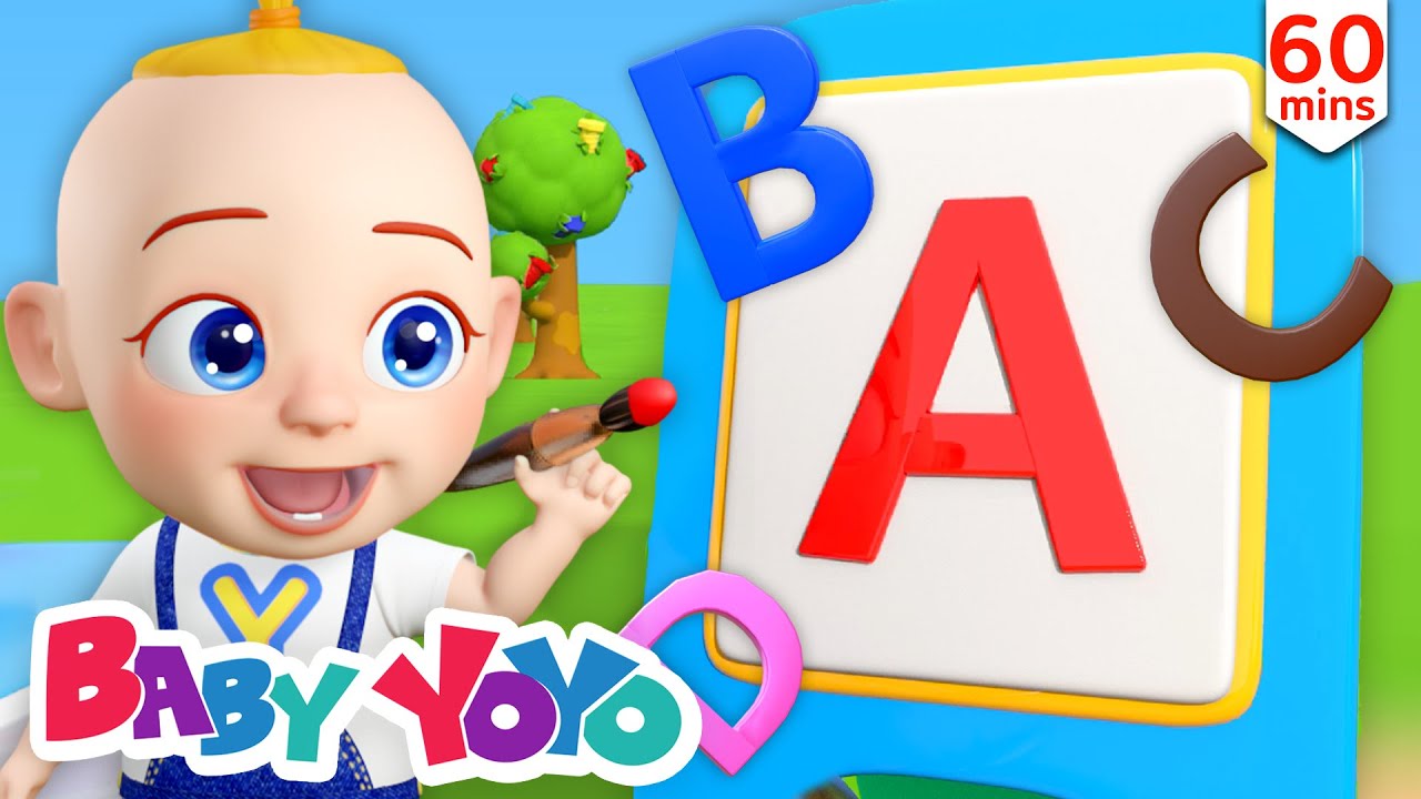 Draw ABC on Board | Learn ABC | Color Song | more Nursery rhymes | Baby ...