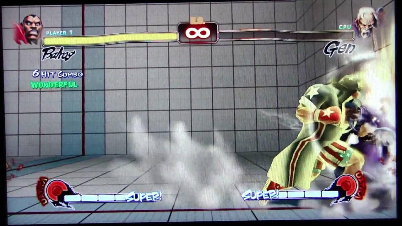 SFIV - Balrogs EX Dash Upper Combo Loop. (In Training) - YouTube