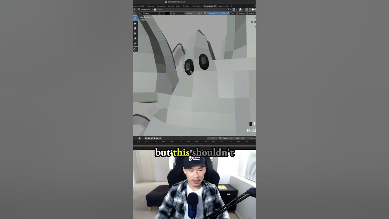 Optimizing Texture Paint: Challenges & Solutions - 3d game character in Blender - 3.3: Spooky ...