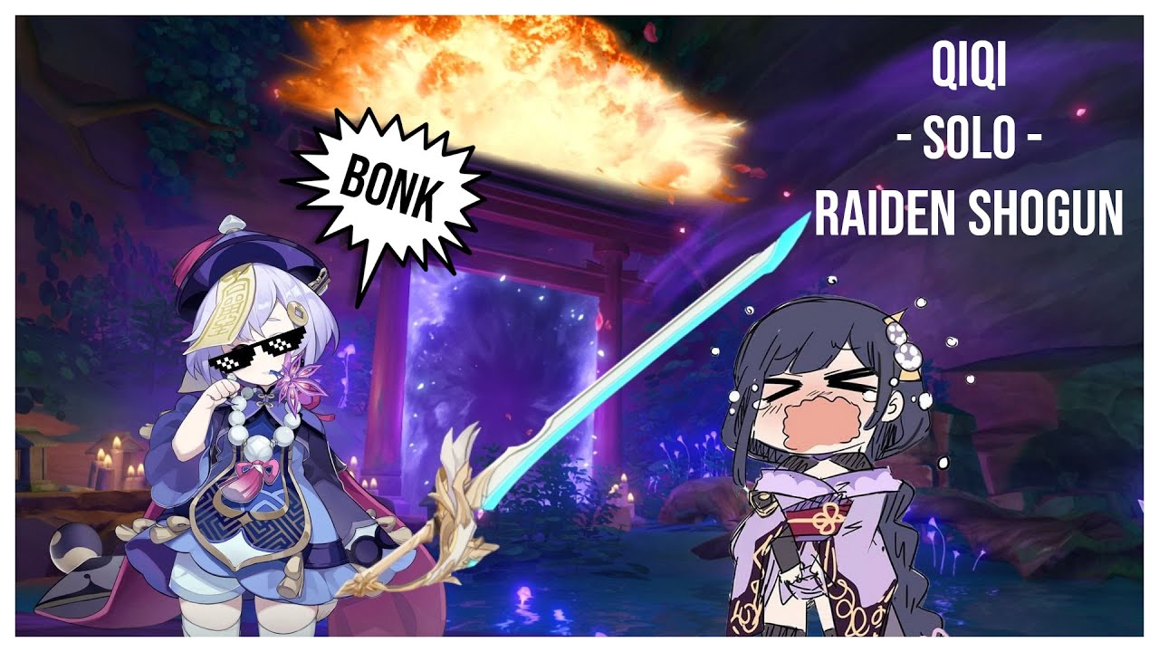 Genshin impact : [ 2.5 Weekly boss ] Raiden Shogun Boss vs Qiqi SOLO ...