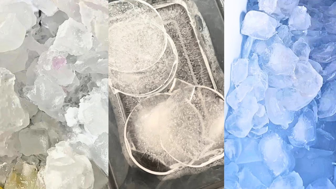 (ASMR) Hard Crunchy Ice | Crispy Clear Ice | Solid ice & Thin Ice | Ice ...