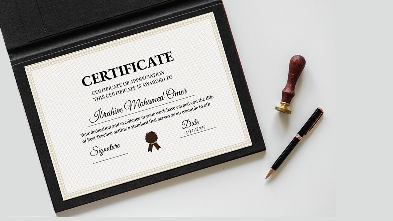 Certificate Design Sida Shahaado Loo Design Gareeyo - YouTube