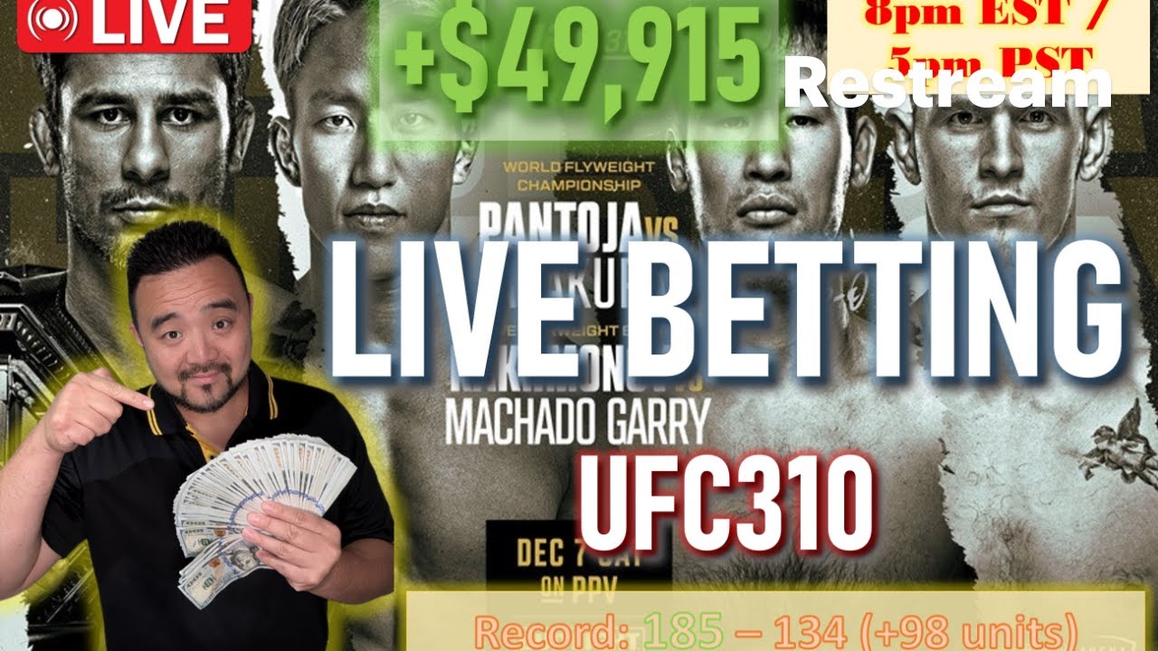 🥊UFC310 Live Betting Stream | Alexandre Pantoja vs Kai Asakura | Record ...