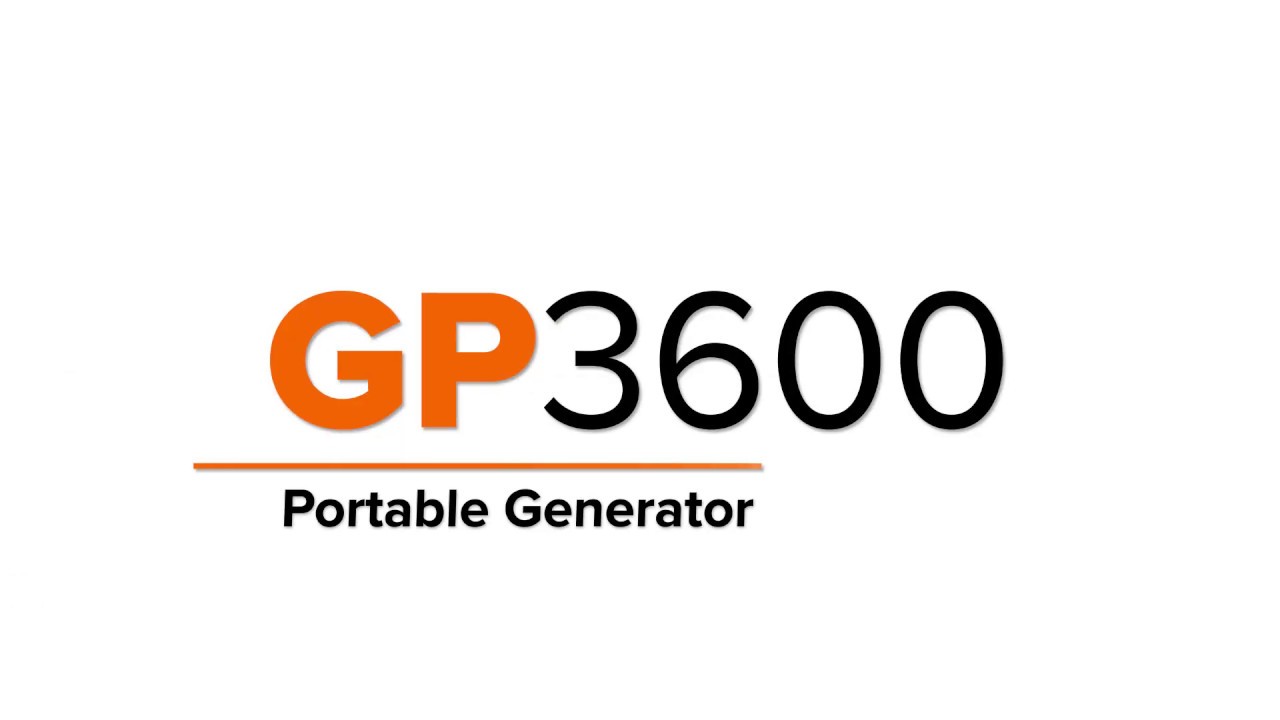 Generac GP3600 - 3600 Watt Portable Generator Overview - YouTube