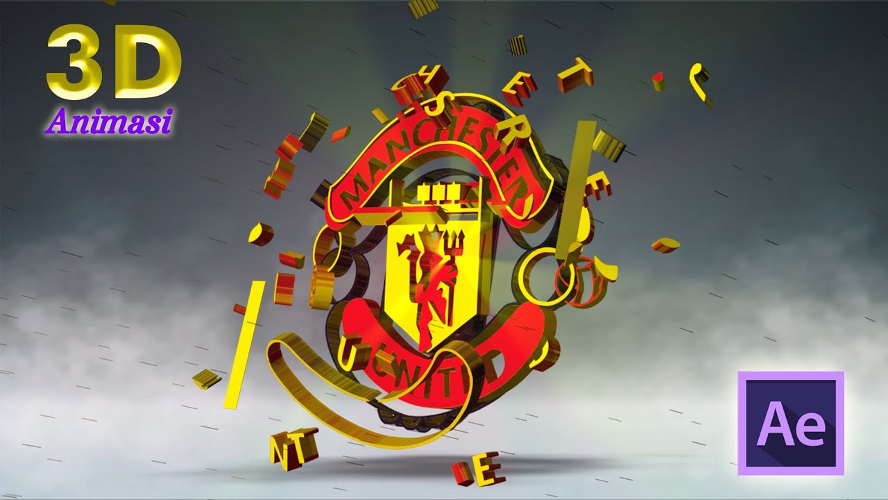 3D animasi logo Rotation after effect - YouTube