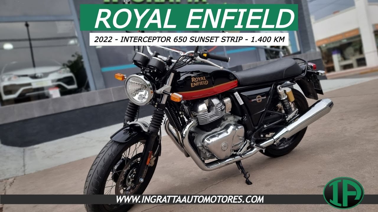 Royal Enfield Interceptor 650 Sunset Strip - 2022 - 1.400KM - - YouTube