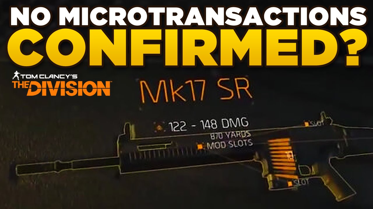 No Microtransactions CONFIRMED? | The Division - YouTube