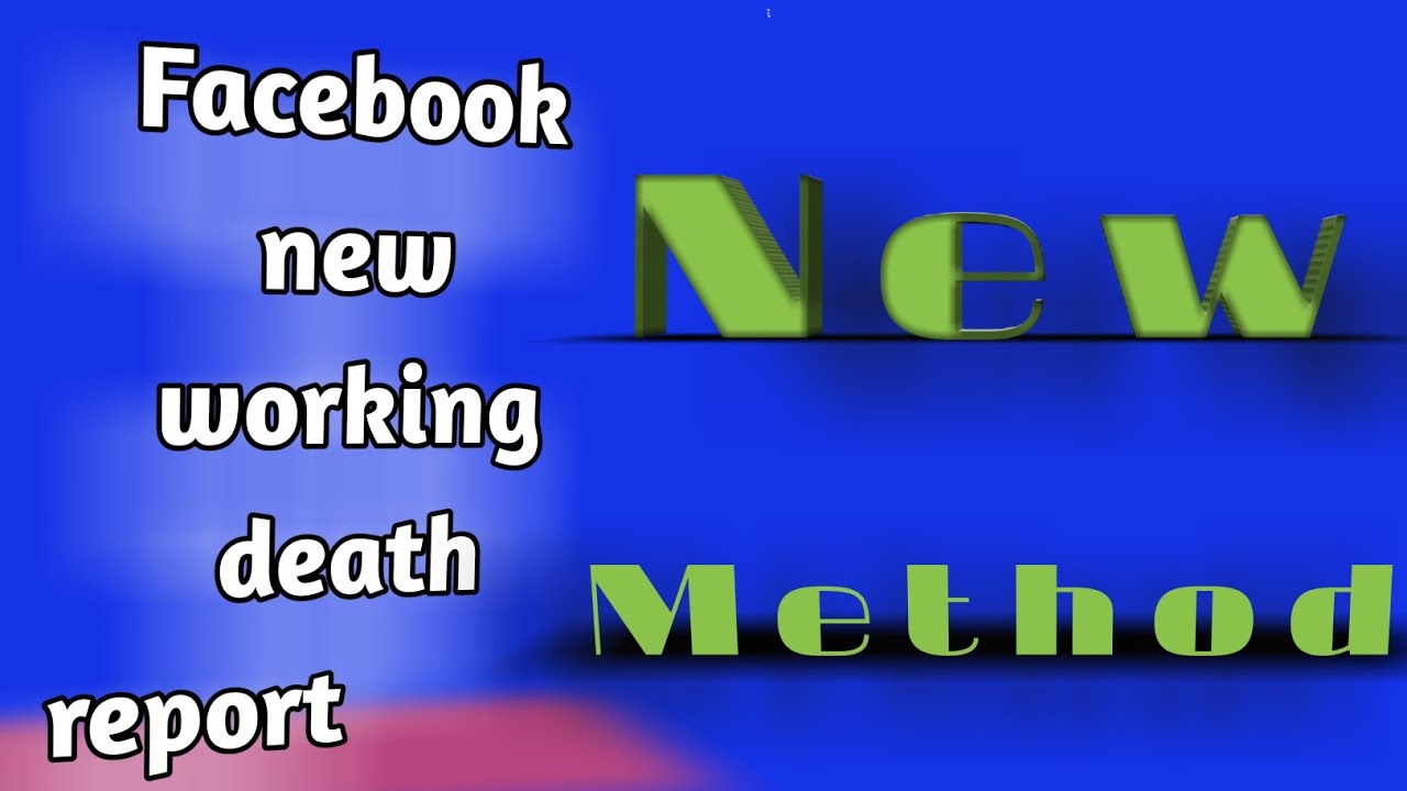 New Facebook death report |100% Working - YouTube