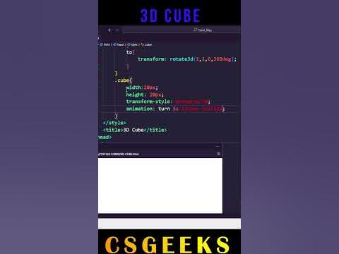3D Cube Effect in HTML CSS #shorts - YouTube