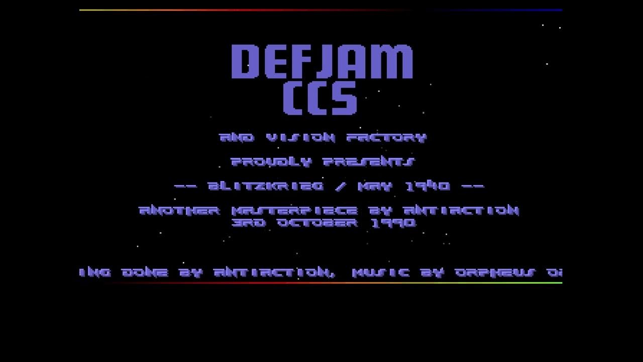 Blitzkrieg May 1940 by Defjam - Computerbrains Cracking Service - Vision Factory (Amiga Intro ...