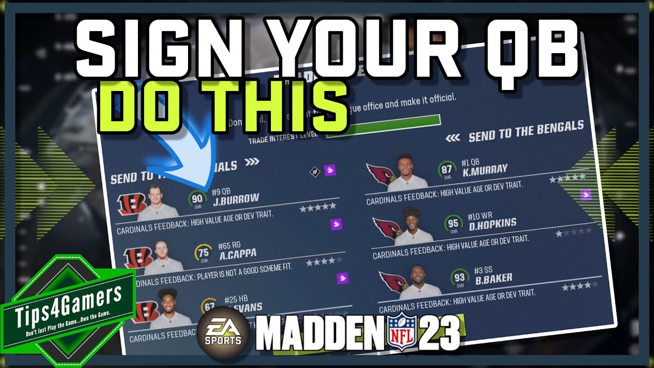 How to Sign a QB in Madden 23 Franchise Mode | Madden 23 Contract Tips ...