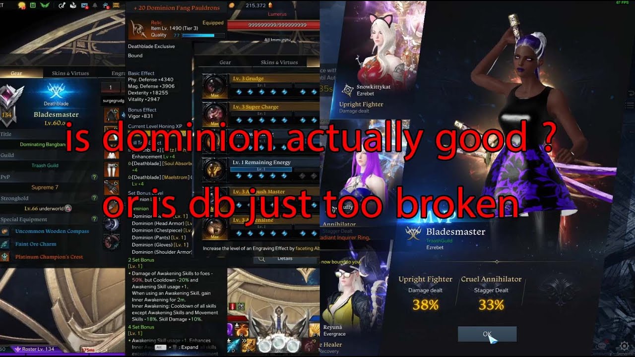 its finally here dominion deathblade test in raids the build that cost ...