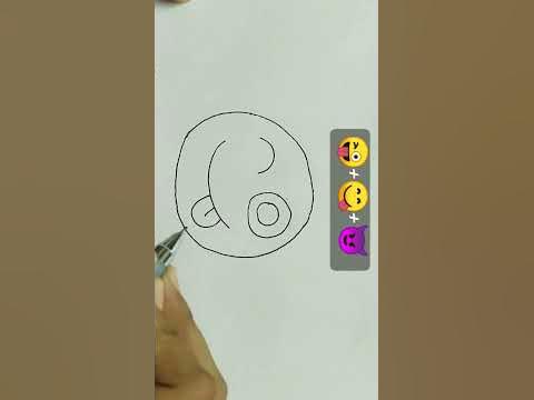 Mix Emojii drawing 😜+😋+😈=? Part-1 #shorts - YouTube