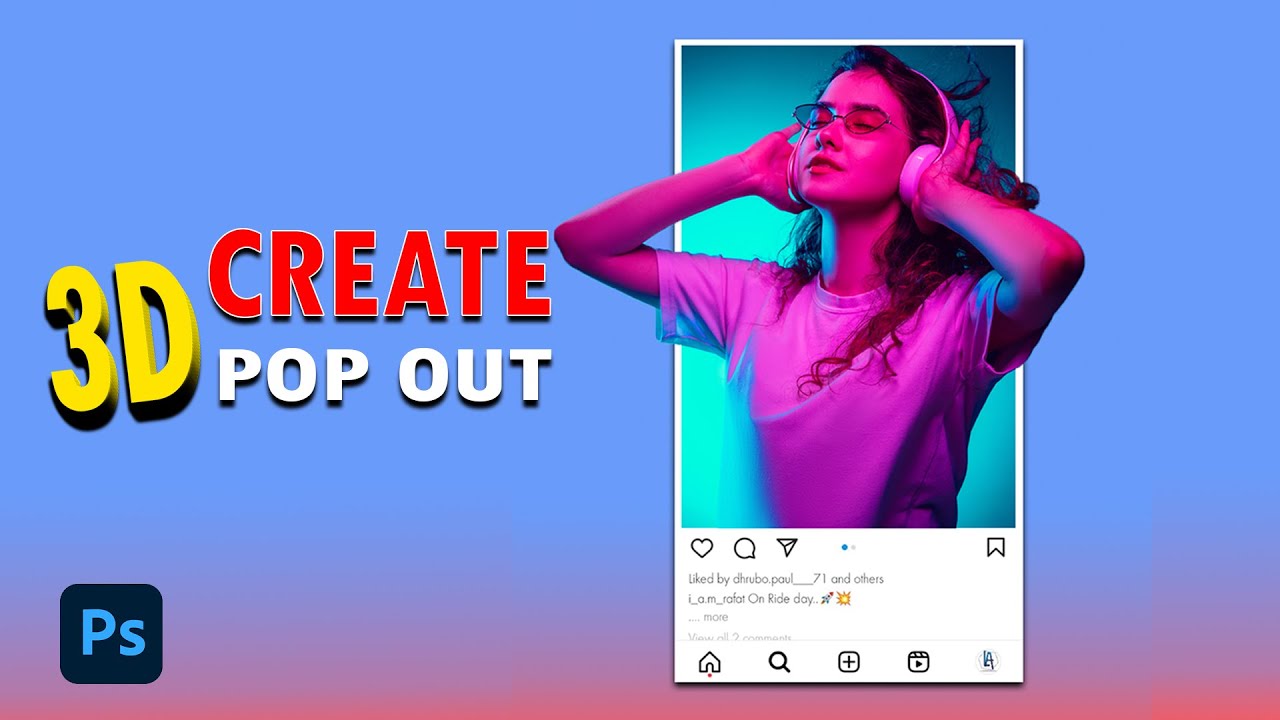 How to create 3d pop our in Photoshop - YouTube