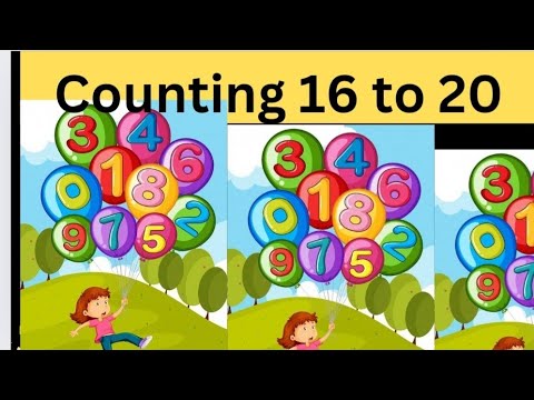 counting 16 to 20 || with number and picture ||#learningfun # ...