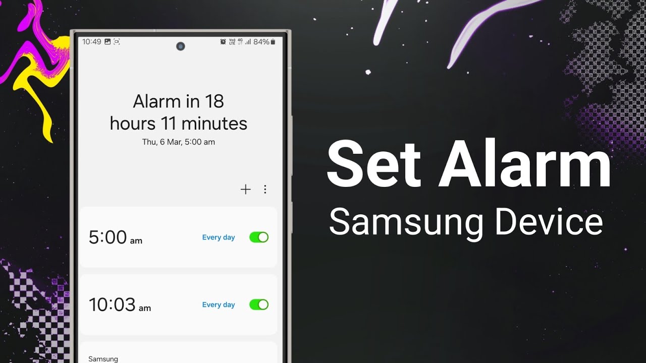 How to Set Alarm ON Samsung Device - YouTube